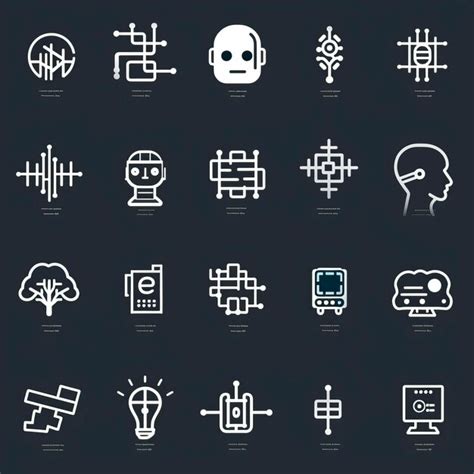 AI artificial intelligence icon set | Premium AI-generated image
