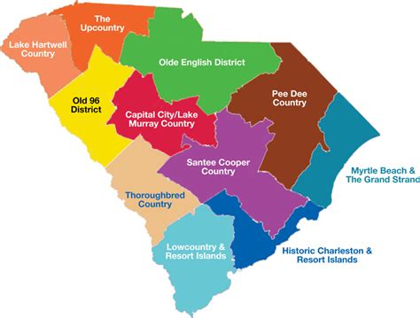 Map Of Sc Regions