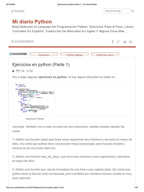ejercicios en python parte 1 mi diario p pdf