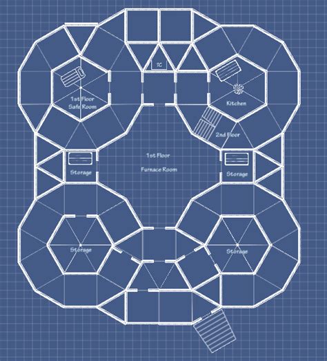 RUST Building Plans Blueprinted Circular Table