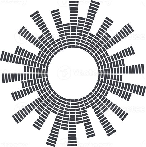 Circle Sound Wave Audio Music Equalizer Round Circular Icon Spectrum Radial Pattern And