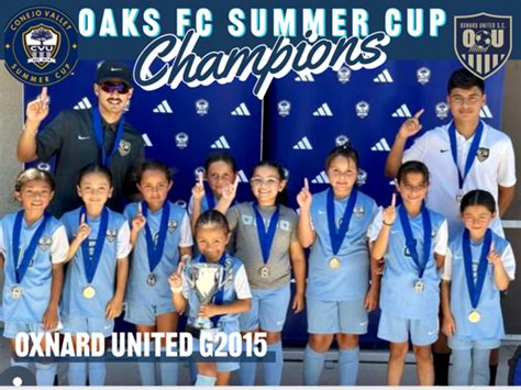 Oaks Fc Summer Cup Champions G15