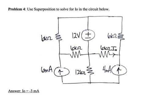 Solved Problem Use Superposition To Solve For Io In The Chegg