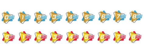 Countdown Days Left Label Banner For Sale Retail Vector Image