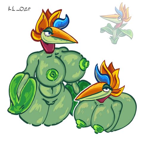 Rule 34 Bird Of Paradise Blue Eyes Huge Breasts Large Breasts Plant