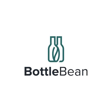 Premium Vector Bottle Bean Simple Sleek Creative Geometric Modern