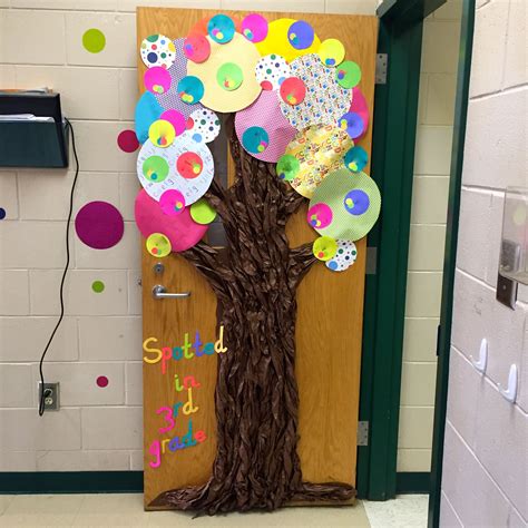 A Classroom Door Tree Of Spots Or Dots Door Tree Classroom Door