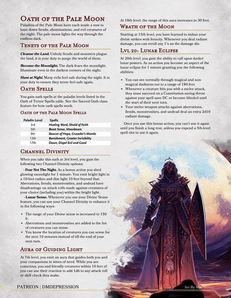 Paladin Oath Of The Pale Moon Dmdepression