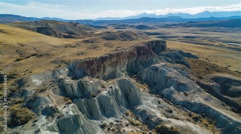 Aerial Geospatial Analysis Of Andean Volcanic Formations Featuring Stratigraphic Annotations And