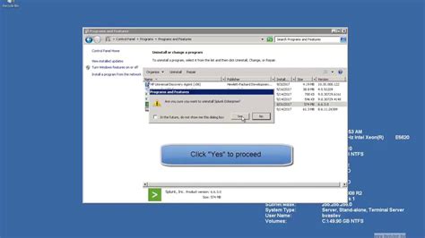 Uninstall Splunk Enterprise 6 On Ms Windows 2008 R2 Youtube