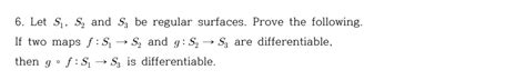 solved 6 let s1 s2 and s3 be regular surfaces prove the