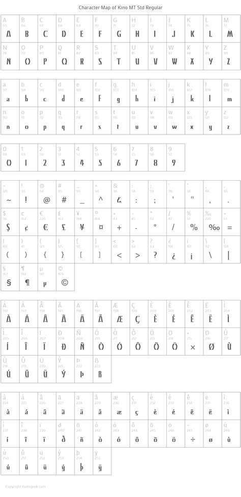 Kino Mt Std Font Download For Free View Sample Text Rating And More