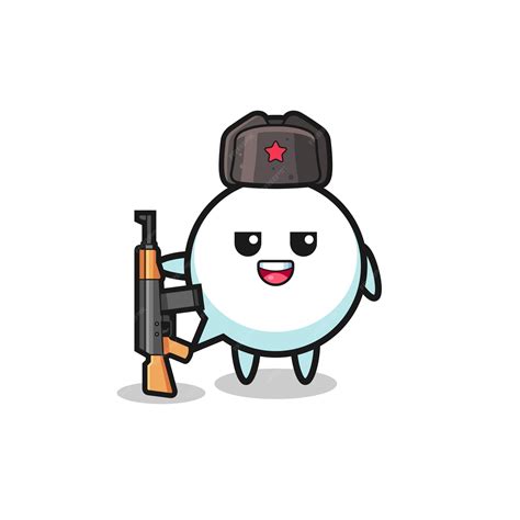 Premium Vector Cute Speech Bubble Cartoon As Russian Army
