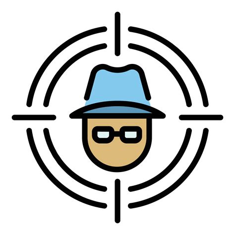 Hacker Blanco Icono Color Contorno Vector 15147114 Vector En Vecteezy