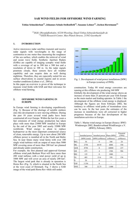 Pdf Sar Wind Fields For Offshore Wind Farming