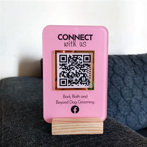 Mini QR Code Display Sign Instagram Facebook Social Media Sign Salon Sign Beauty Sign