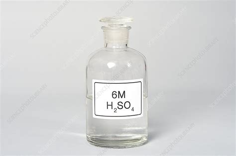 Bottle Of Sulfuric Acid Stock Image C039 1033 Science Photo Library