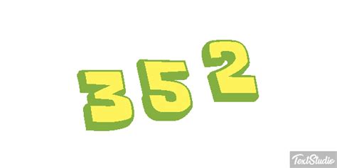 352 Number Animated  Logo Designs