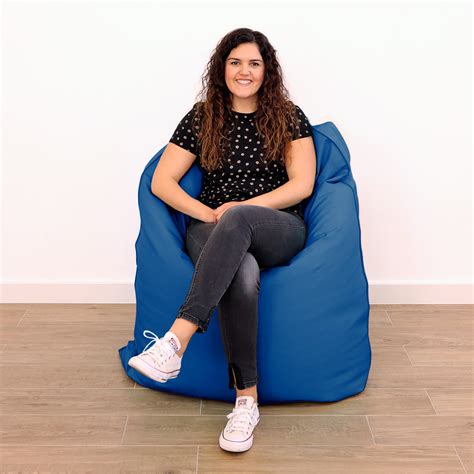 Riesen Sitzsack Kunstleder Blau Happers Happersde