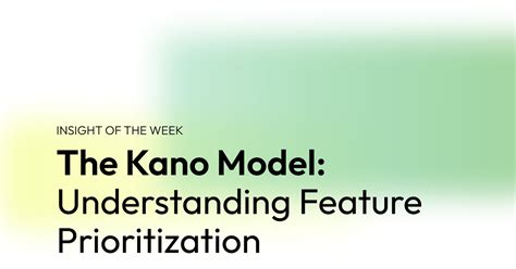 The Kano Model Understanding Feature Prioritization The Week Of July 1