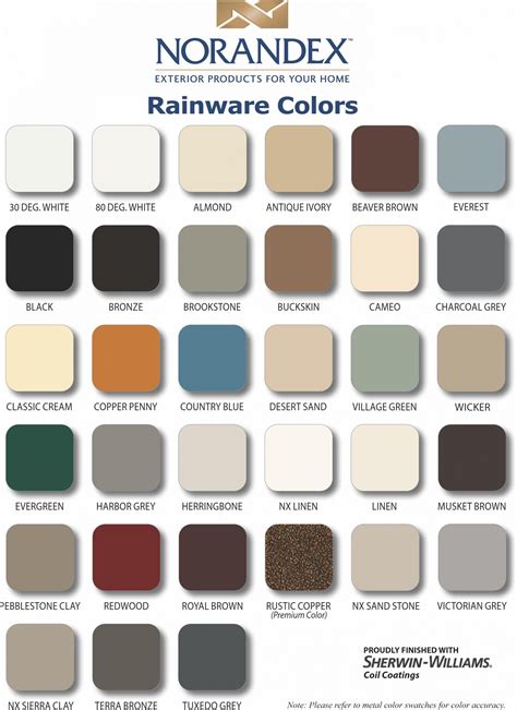 Englert Gutter Color Chart