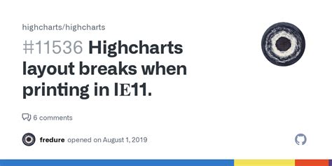 Highcharts layout breaks when printing in IЕ Issue highcharts highcharts GitHub