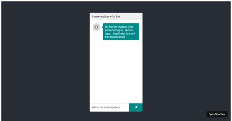 react chatbot kit examples codesandbox