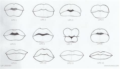 Drawing Pouty Whimsical Lips Downloadable Guide