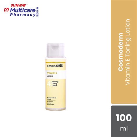 Cosmoderm Vitamin E Toning Lotion 100ml Shopee Malaysia