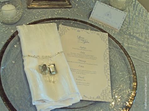 Elegant Cinderella Pattern In Background For Menu And Place Card Cinderella Wedding Theme