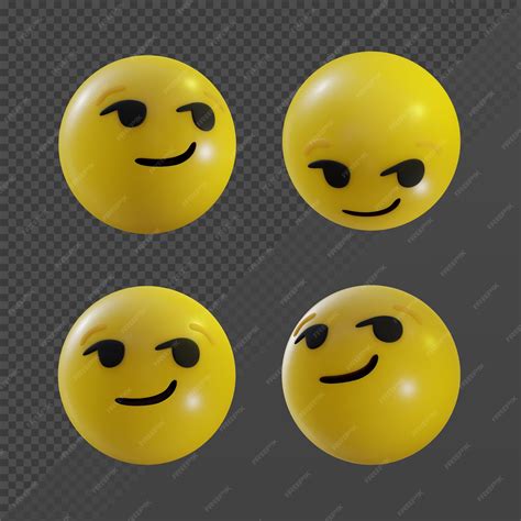 Premium Psd 3d Rendering Emoji Smirking Face Sly Smile Smug Silly