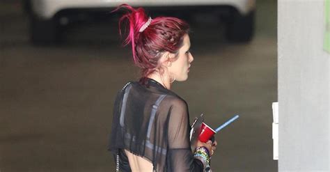 Bella Thorne Shows Off Her Tummy While Arriving At A Friends House