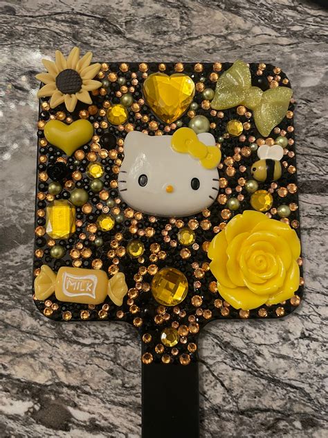 Hello Kitty Sunflower Hand Mirror Etsy