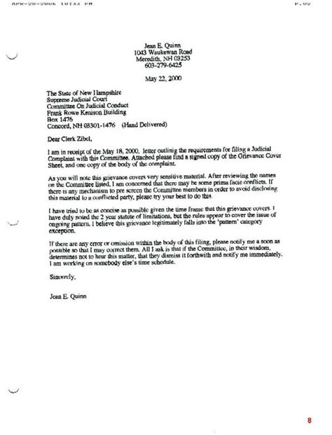 Employer Response To Grievance Letter Template