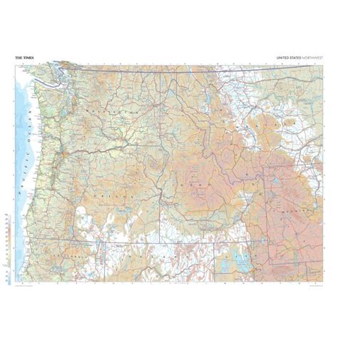 The Times Map Of The United States Northwest Stanfords