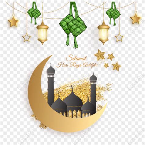 Classic Islamic Emerald Malay Brown Border Idul Fitri Eid Al Fitr