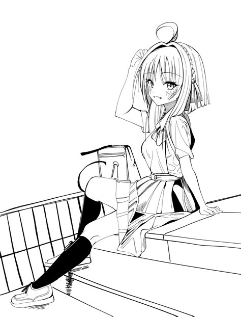 Safebooru 1girl Absurdres Ahoge Alternate Costume Arm At Side Arm Up