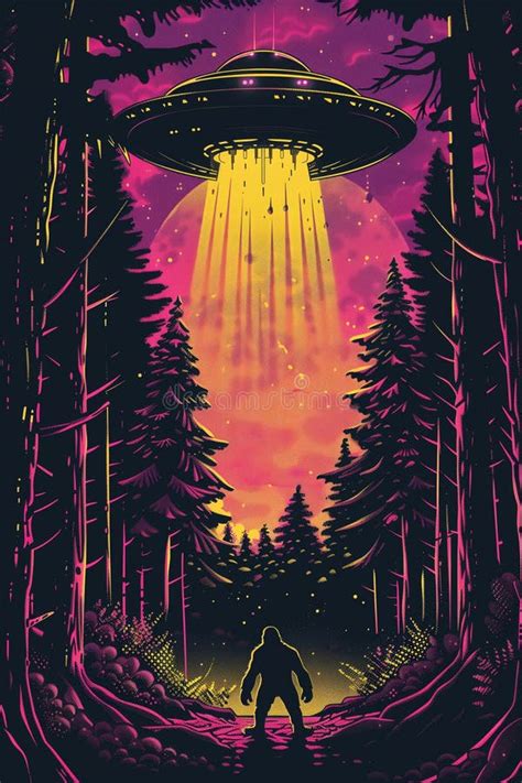 Alien Ufo And Bigfoot Encounter In The Forest Flying Saucer And