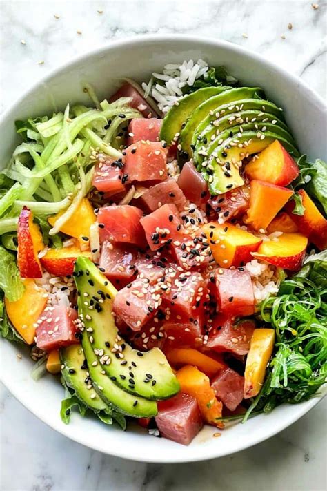 Hawaiian Style Shoyu Ahi Poke Bowl Recipe
