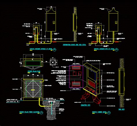 Distribution Board Side View Detail Dwg Detail For Autocad • Designs Cad