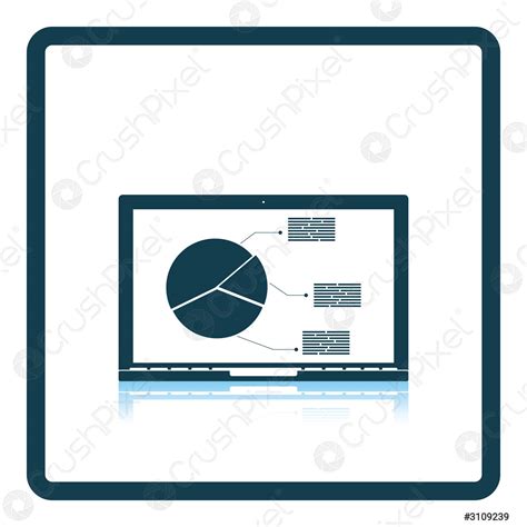Laptop With Analytics Diagram Icon Stock Vector 3109239 Crushpixel