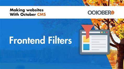 Making Websites With October CMS Part Frontend Filters YouTube
