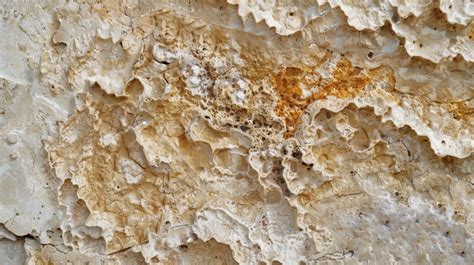 In This Closeup Multiple Rough Limestone Surfaces Are Fused Together