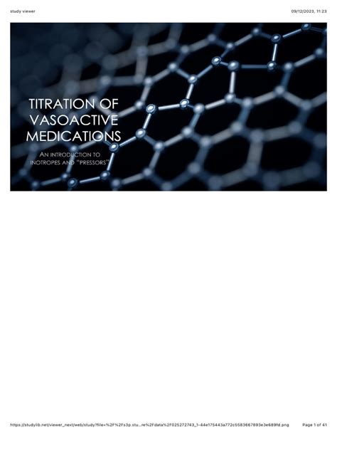 Titration Of Vasoactive Medications Pdf