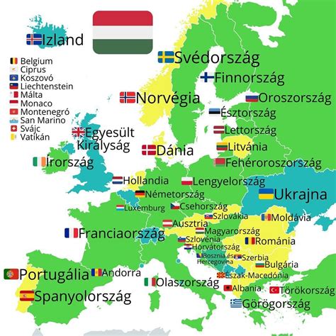 Names Of European Countries In Hungarian By Maps On The Web