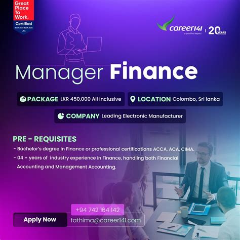 Fathima Fahim On Linkedin Finance Manager If Interested Share Your Cv