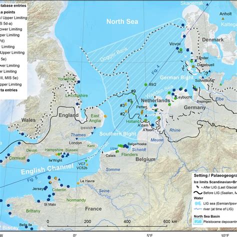 a types of rsl indicators used in the nw europe database b