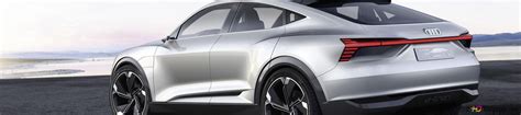 Gray Audi E Tron Rear View 2k Wallpaper Download