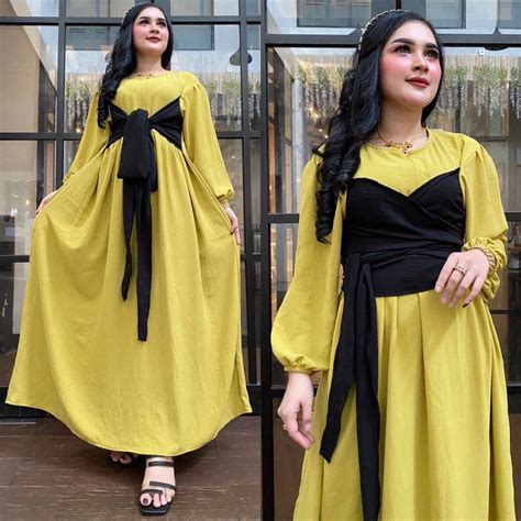Jual Bydievani Gamis Lesti Viral Crinckle Premium Shopee Indonesia