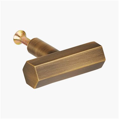 Hex Antique Brass 4 Handle Cb2 Uae